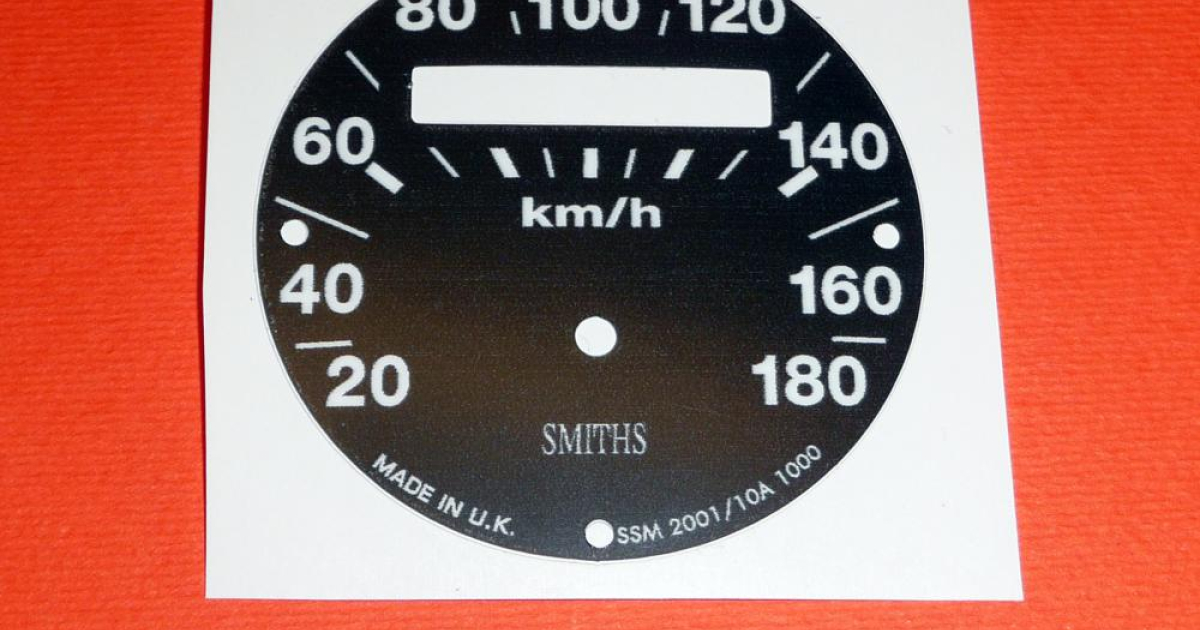 Adesivo riproducente il quadrante dello strumento contakilometri SMITH